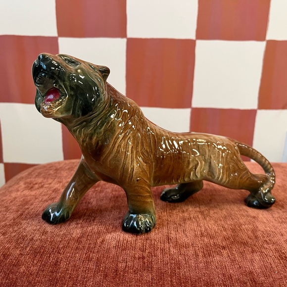 Vintage | Art | Mcm Roaring Tiger Figurine | Poshmark